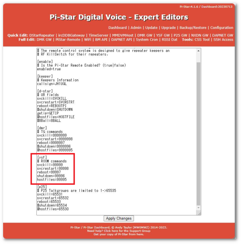 JAPANLINK PiStar-Remote | STARFIELD AMATEUR RADIO CLUB