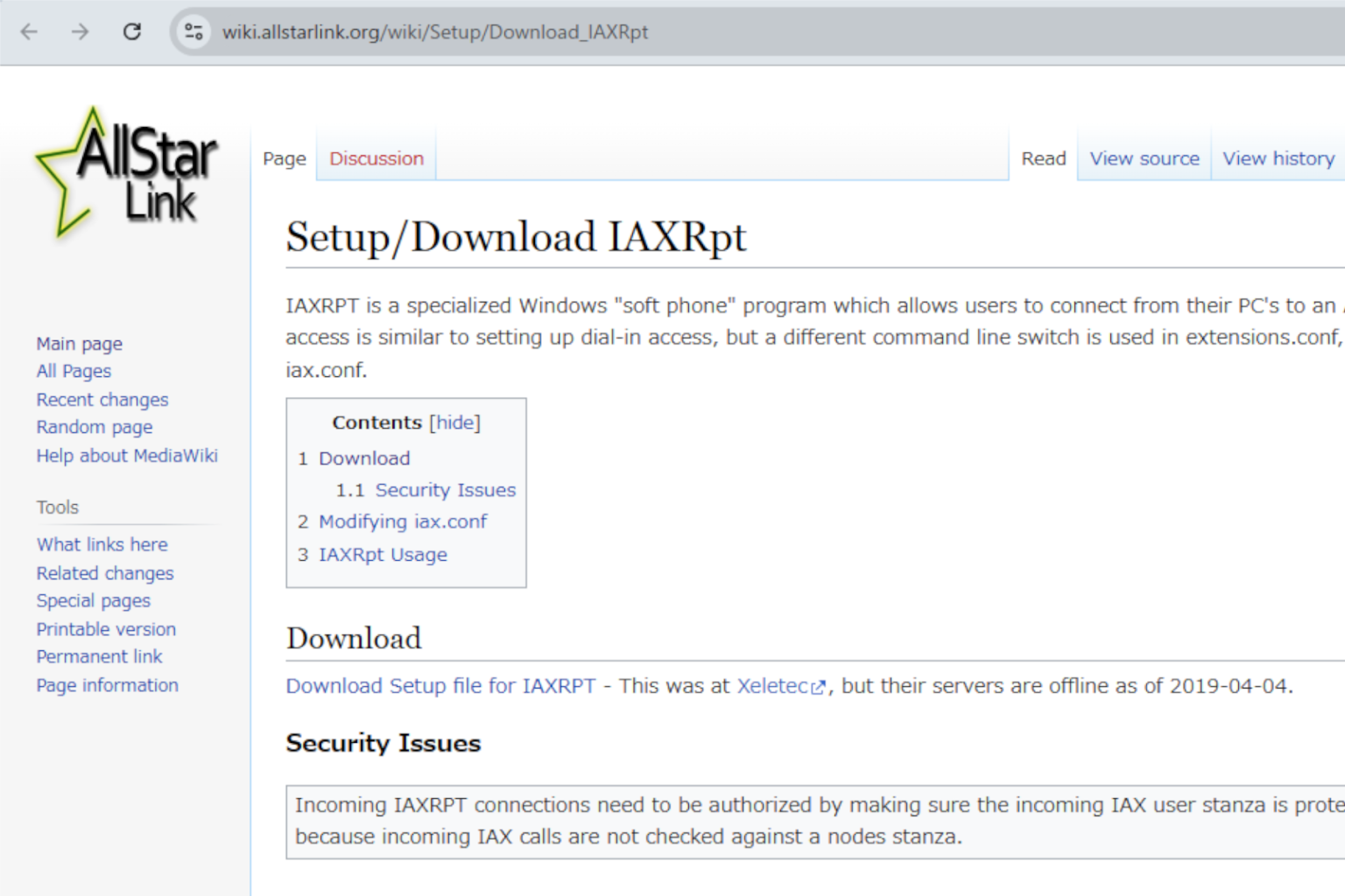 AllstarLink iaxRpt | STARFIELD AMATEUR RADIO CLUB